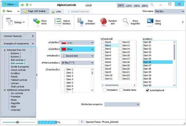 AlphaControls 12完整版-Delphi皮肤控件下载 v12.18 完整版 - 安下载