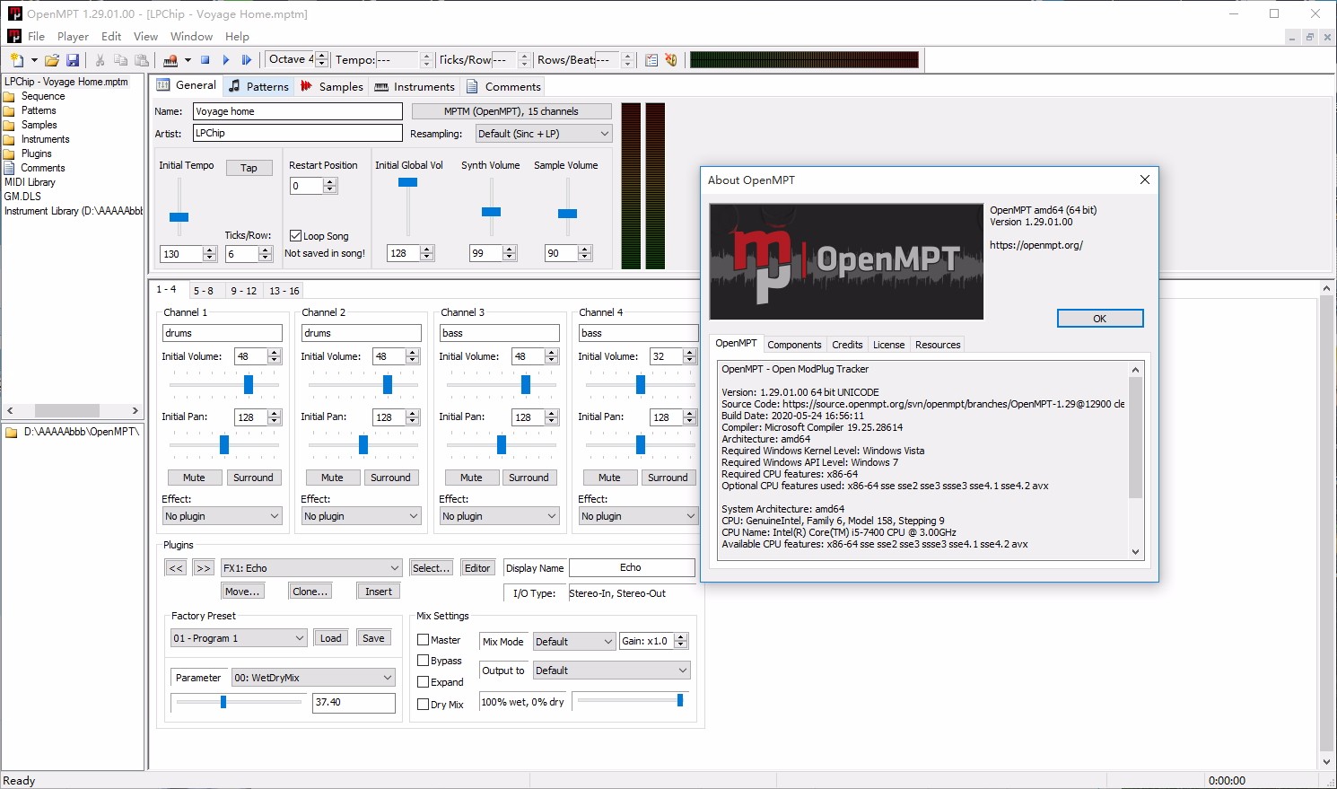 OpenMPT免费版-音乐跟踪与处理工具下载 v1.29.01 免费版 - 安下载