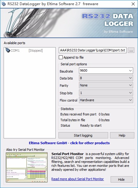 RS232 Data Logger免费版-RS232数据记录仪下载 v2.7 免费版 - 安下载