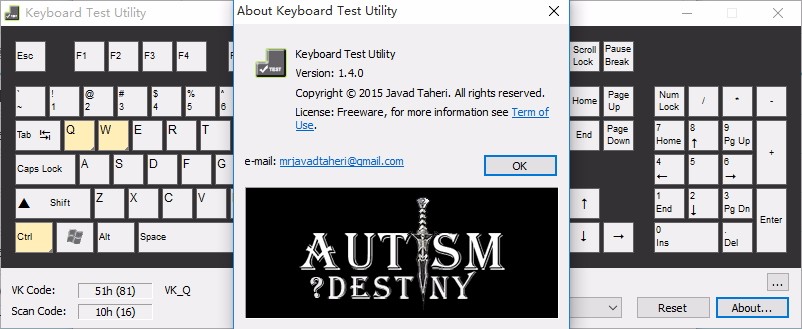 Keyboard Test Utility免费版下载-多功能键盘测试工具 v1.40 免费版 - 安下载