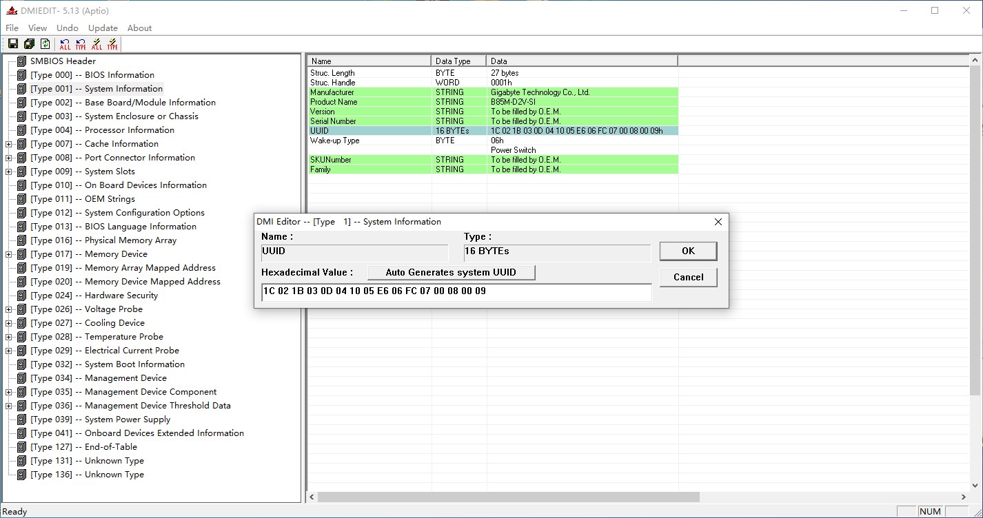 dmiedit下载-修改主板序列号软件 v5.13 绿色版 - 安下载