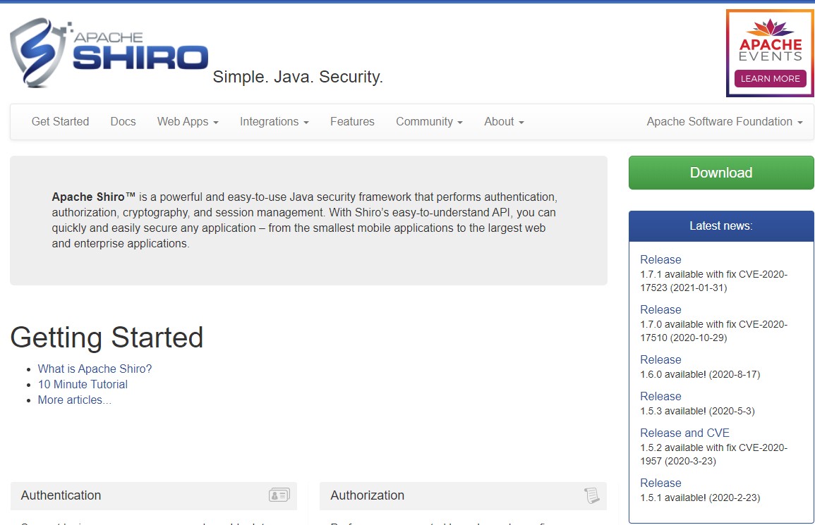 Apache Shiro下载-Java安全框架 v1.7.1 官方版 - 安下载